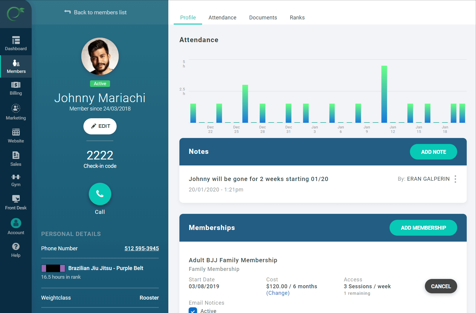 Gym Member Management Gymdesk
